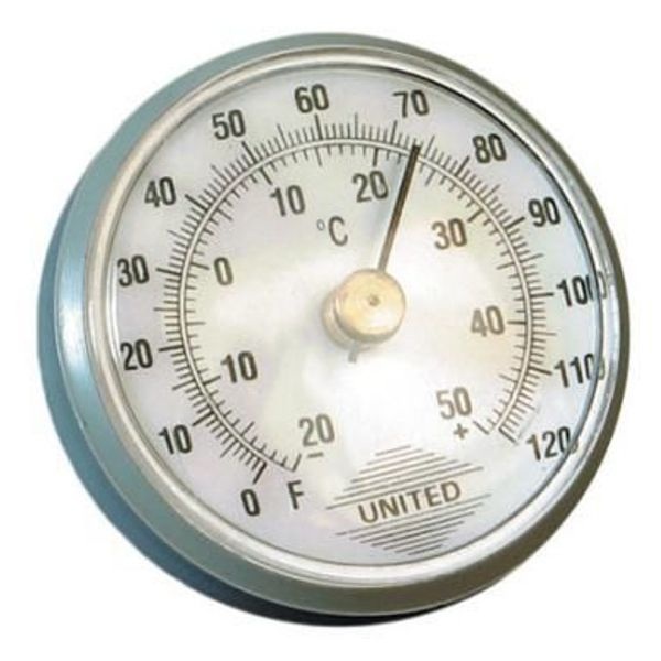 United Scientific -20 To 50 Degrees C, And 0 To 120 Degrees F, Dial Thermometer THMR01