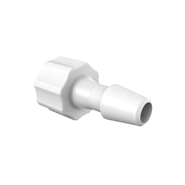 Foxx Life Sciences Eldon James 3/16" HB, Male Luer, Natural Kynar (PVDF), 100/PK 11589-02-100