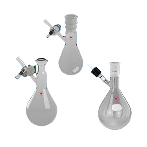 Ace Glass Flask, Reaction/Storage, 25ml, Outer 14/20 Standard Taper Joint, No-Air, Schlenk 7754-07