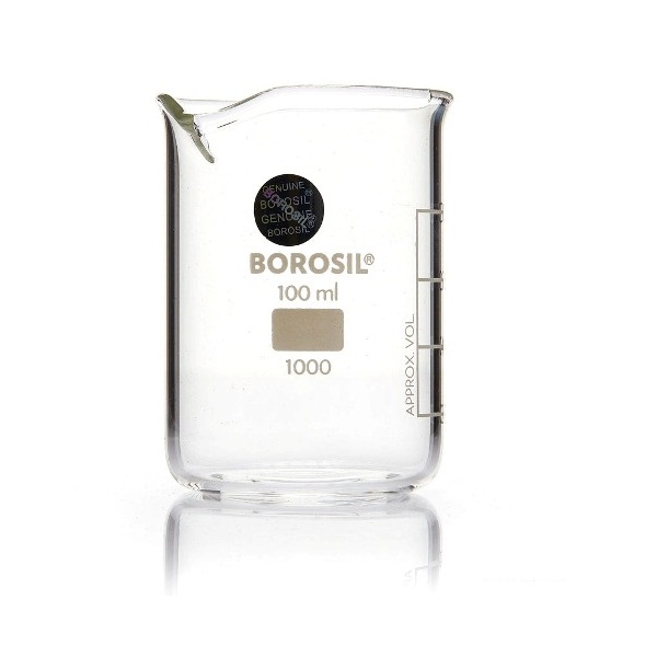 Foxx Life Sciences Borosil Beaker Griffin Low Form with Spout Graduated ISO 3819 100mL CS/40 ...