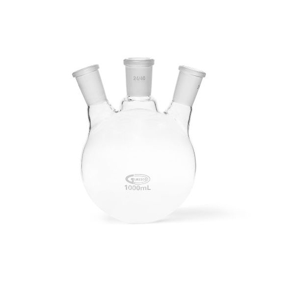 United Scientific 1000ml Flasks, Round Bottom, 3-Necked, Angular Pk/1 UN3NKFK1000