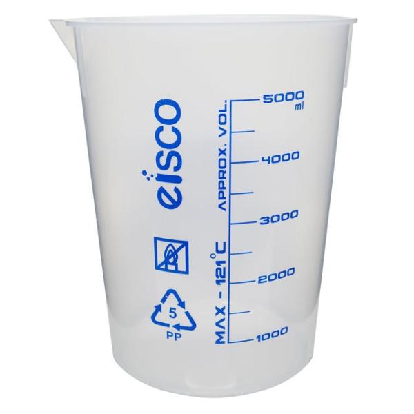 Eisco Large 5000ml (5L) Beaker, Premium Polypropylene ECH0139G Lab Equipment | Spectra Services