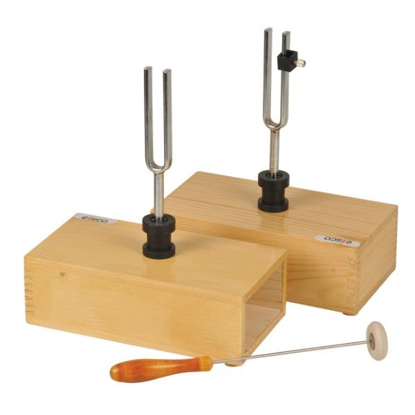 Eisco Labs Pair Of Steel Tuning Forks (440Hz) In Wood Bases, One ...