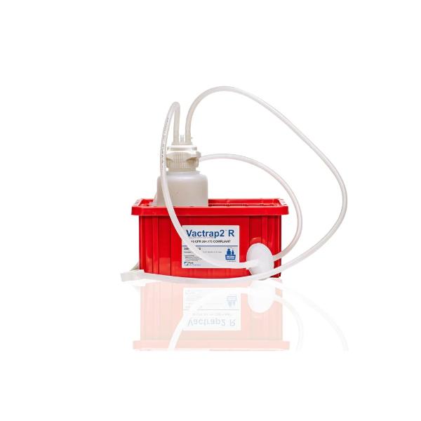 Bellco Vactrap2 Round, 1L, PP, Red Bin, 1/4" ID TUBING, 1/EA 4528-00044
