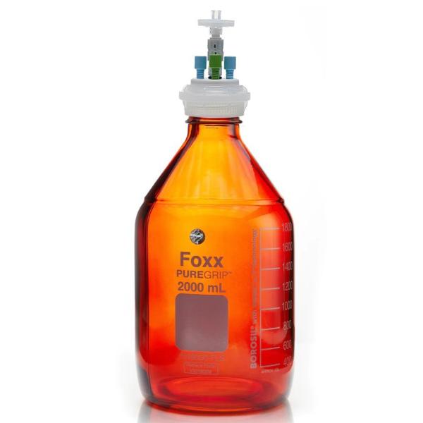 Bellco Puregrip Universal Hplc Solvent Reservoir Bottle Assembly, Versacap Gl45, 1/Ea 4528-00108