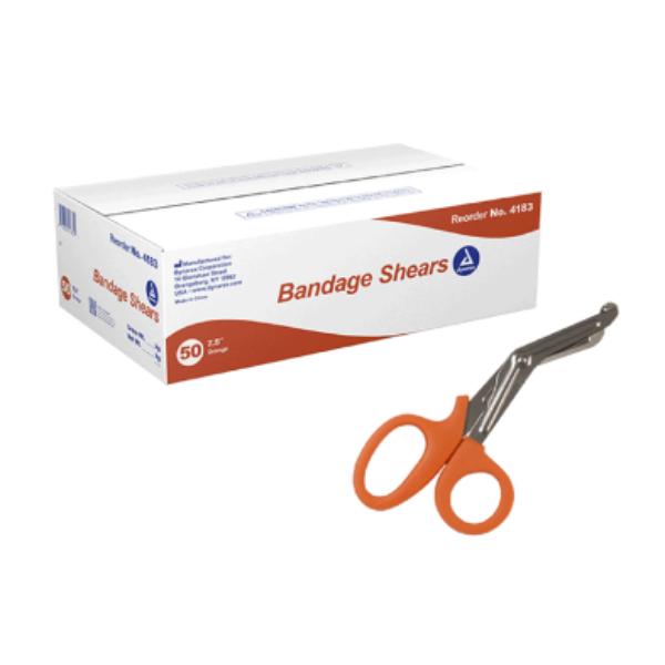Dynarex Bandage Shears, 7.5", Orange, 50/bx 4183-BX