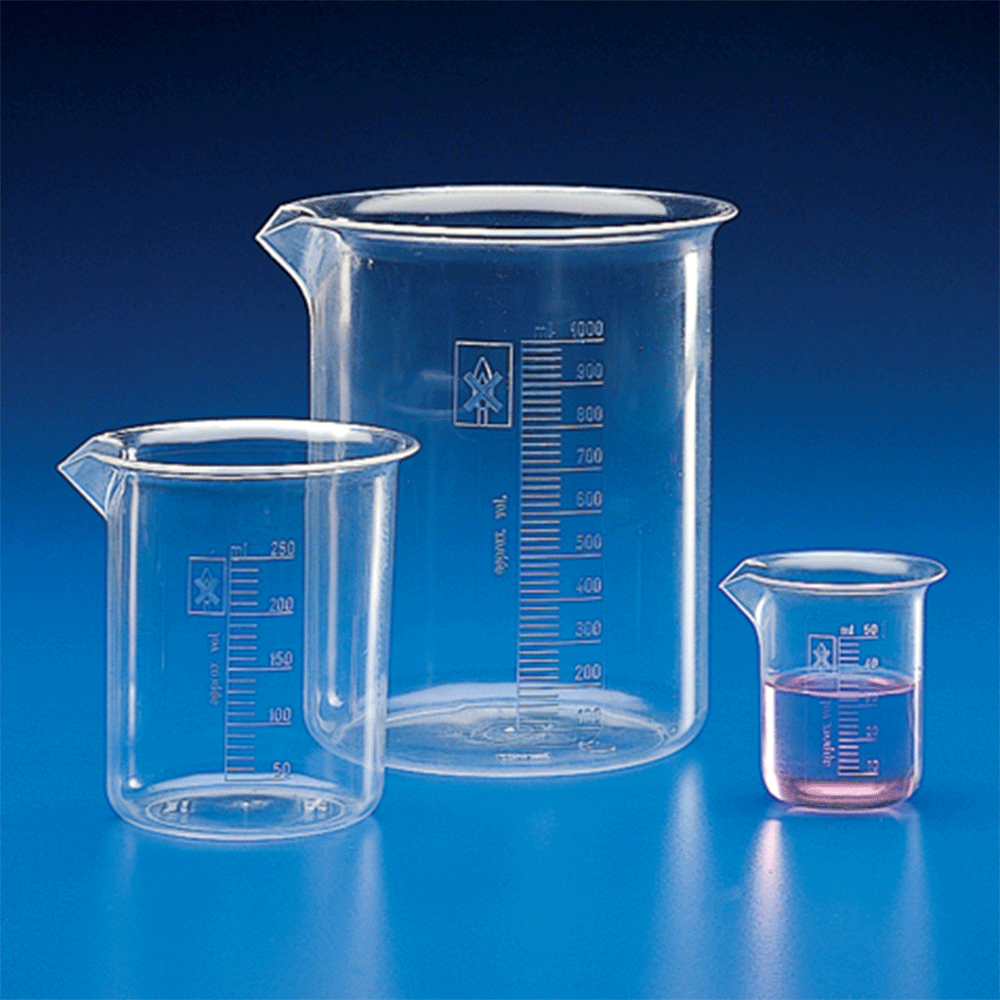 Globe Scientific 5000mL Beaker, Griffin Style, PMP (TPX), Molded Graduations, 2/Box