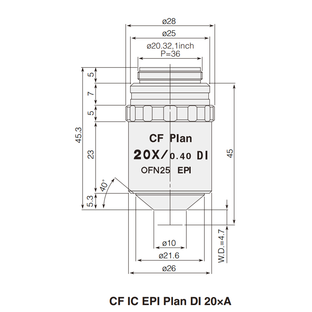 Nikon DI 20x A Plan Objective