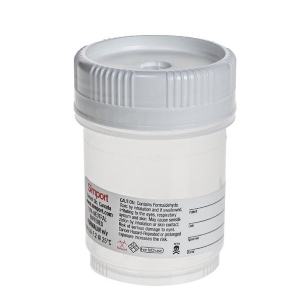 Simport 120ml Histotainer II Prefilled Containers (Cs/96) M961-120FW