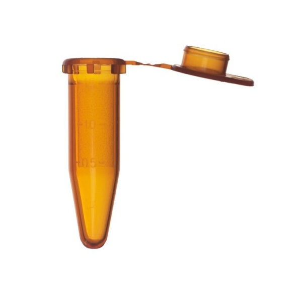 Simport 1.5 ml Amber, Cliklok Microcentrifuge Tube With Flat Cap (Bag ...
