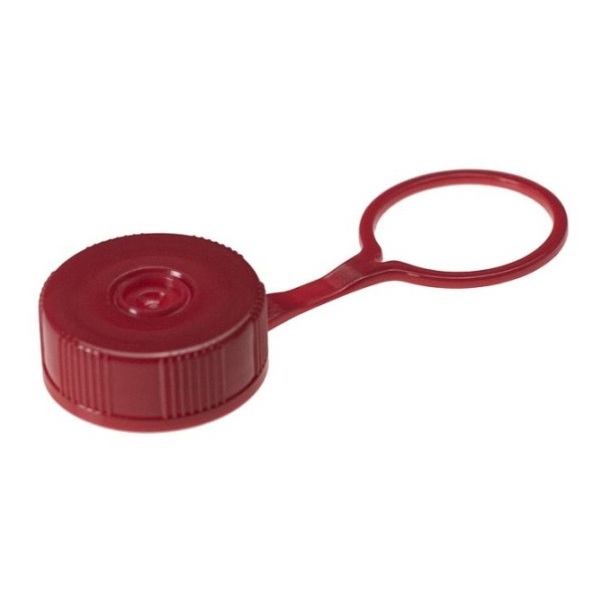 Simport Red Screw Cap For 5.0 mL Tubes, Flat Top Tethered Closure (Cs ...