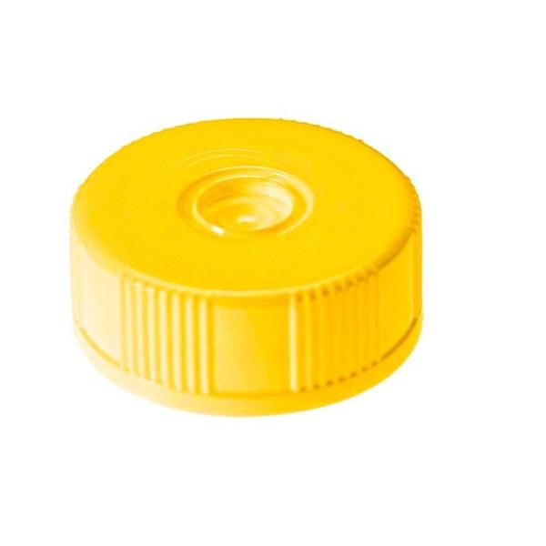 Simport Yellow Screw Cap For 5.0 mL Tubes, Flat Top Closure (Cs/200 ...