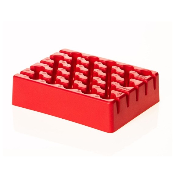 Simport Red Reusable Racks For 5 ml (17 mm) Conical Tubes, 25 Places ...