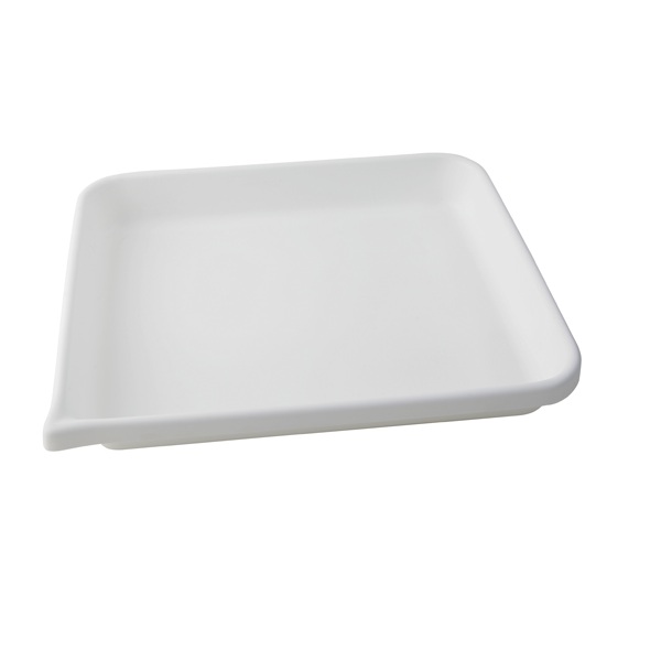 Dynalon Flat Bottom Tray, White HDPE 409234