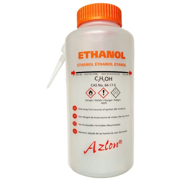 Dynalon NEW 500 ml Ethanol LDPE GHS Wash Bottles 506365-0002