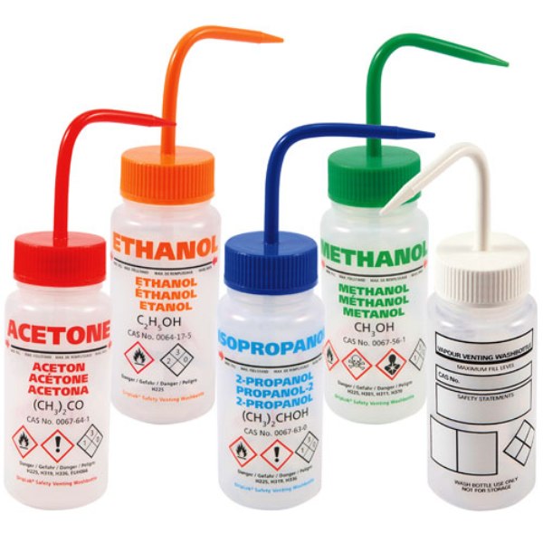Dynalon 500 ml GHS Wash Bottles Set Of 5 506495-0005 Lab Equipment ...