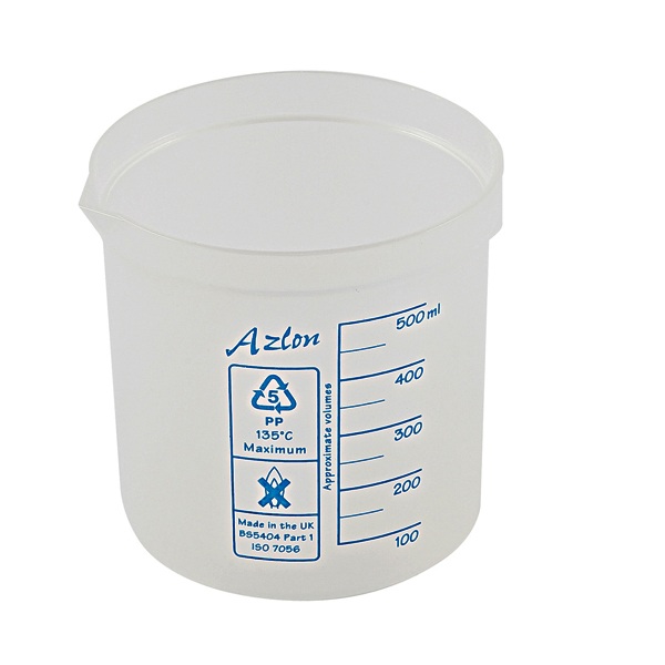 Dynalon 500 mL Azlon Square Ratio Beakers, PP/PMP 522085-0500 Lab ...