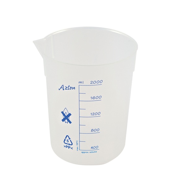 Dynalon 2000 mL Azlon Tapered Beakers, PP/PMP - CLEARANCE 522765-2000 ...