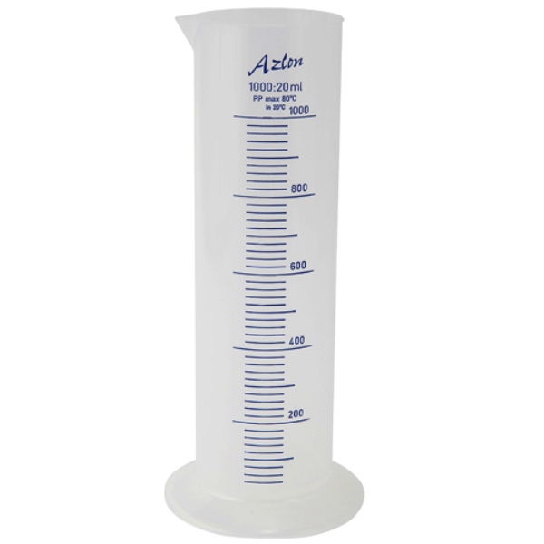 Dynalon 1000 mL Azlon Squat Plastic Cylinders 537835-1000 Lab Equipment ...