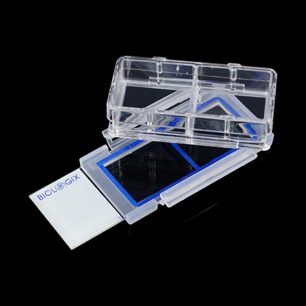 Biologix 1.20-2.50ml PS/Glass/PP 2 Well 4.55cm2 Growth Area Clear Cell ...