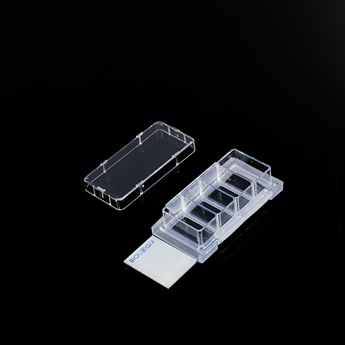 Biologix 0.50-1.30ml PS/Glass/PP 4 Well 2.13cm2 Growth Area Clear Cell ...