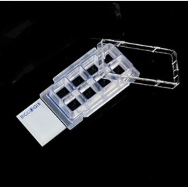 Biologix 0.20-0.60ml PS/Glass/PP 8 Well 0.98cm2 Growth Area Clear Cell ...