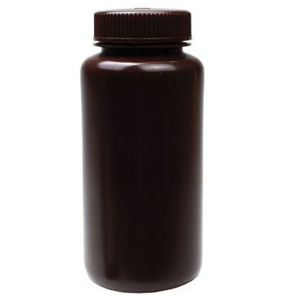 United Scientific UniStore Amber Reagent Bottles, Wide Mouth, HDPE 500 ...