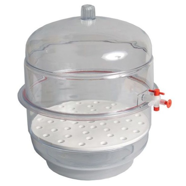United Scientific 8" Desiccators, Vacuum, Clear Base, PP/PC 55215