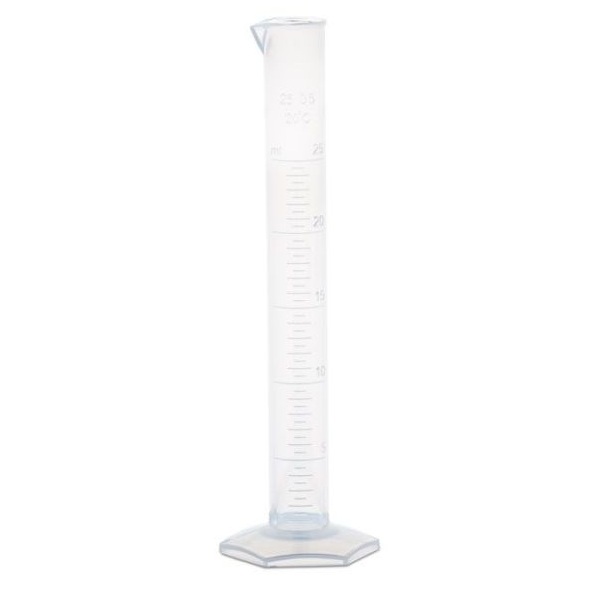 United Scientific 25 ml Measuring Cylinders, Hexagonal Base, PP (Qty 12 ...