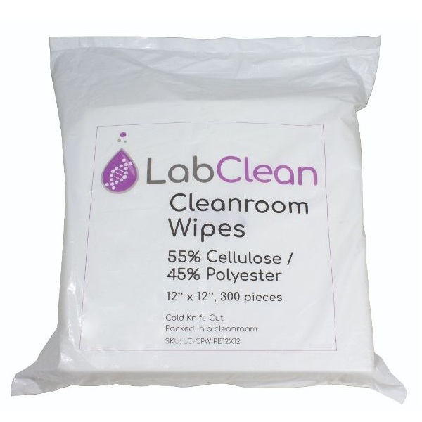 United Scientific 12” x 12”, 300 Wipes LabClean Cleanroom Wipes ...