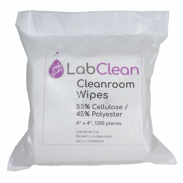 United Scientific 4” x 4”, 1200 Wipes LabClean Cleanroom Wipes ...