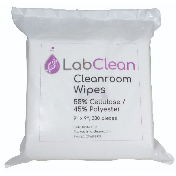 United Scientific 9” x 9”, 300 Wipes LabClean Cleanroom Wipes, CPWIPE9X9
