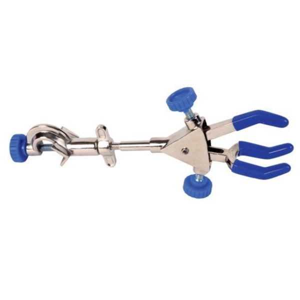 United Scientific 3-Prong Extension Clamp, With Rod, Silicone Coated ...
