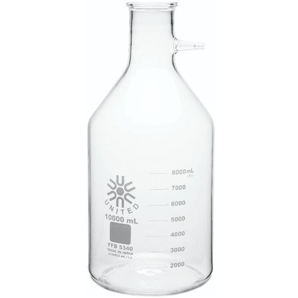United Scientific 10000 ml Filtering Bottles, Borosilicate Glass ...