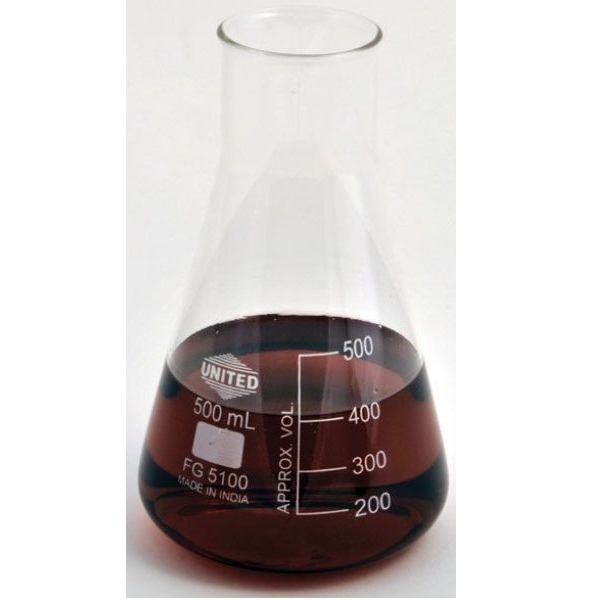 United Scientific 500 ml Erlenmeyer Flask, Wide Mouth, Borosilicate ...