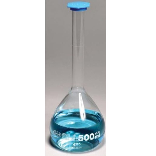 United Scientific 500 ml Volumetric Flasks, Class B, with Snap Cap ...