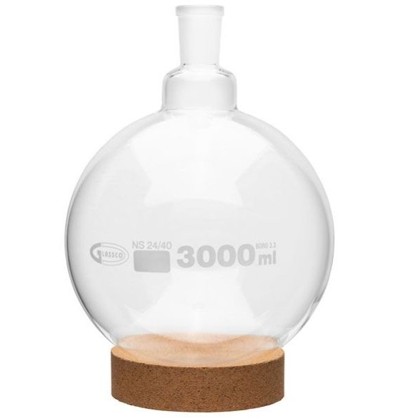 United Scientific 3000 ml Boiling Flasks, Round Bottom, Ground Glass ...