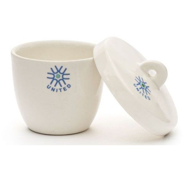 United Scientific 15 ml Crucibles, Tall Form with Cover, Porcelain (Qty ...