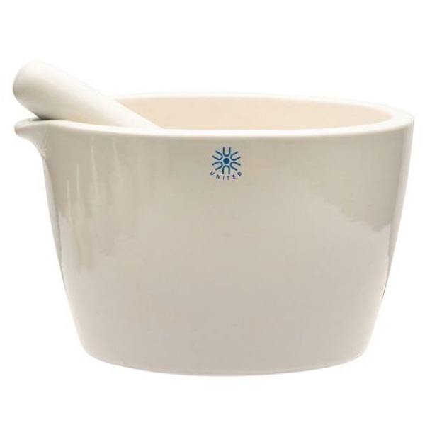 United Scientific 1900 ml Mortar and Pestle Sets, Deep Form, Porcelain ...