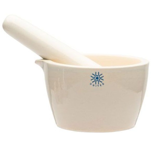 United Scientific 275 ml Mortar and Pestle Sets, Deep Form, Porcelain ...