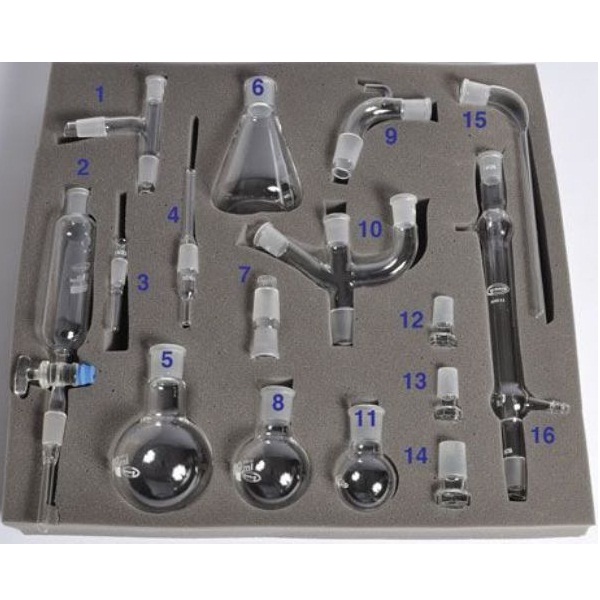United Scientific Organic Chemistry Glassware Kit, 16 pieces ORGKIT-16 ...