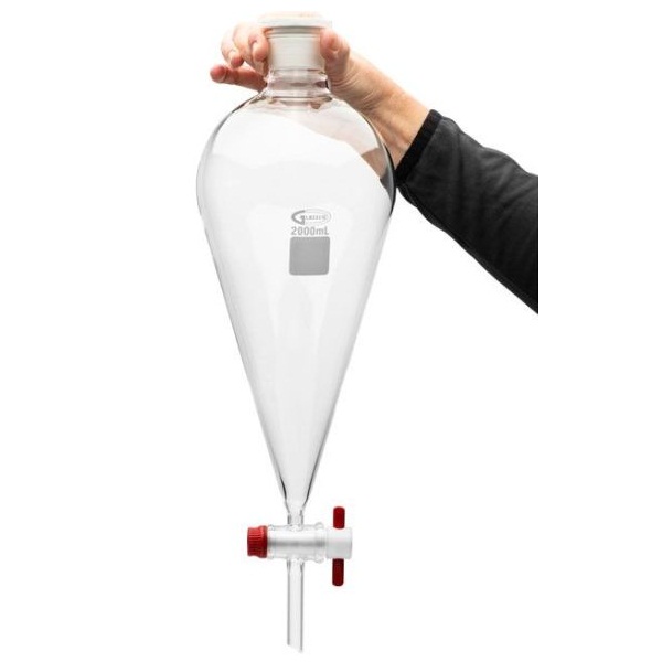 United Scientific 2000 ml Separatory Funnels, Borosilicate Glass SF149 ...