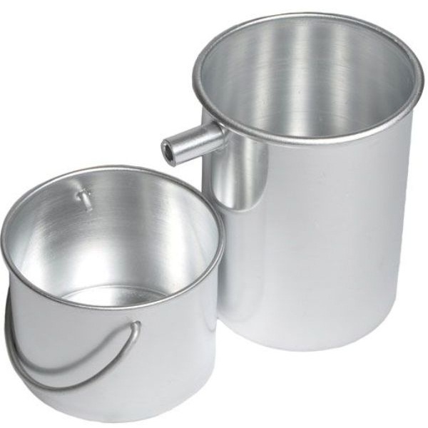 United Scientific 4" I.D. X 3" H Overflow Can and Bucket Set CABKT1
