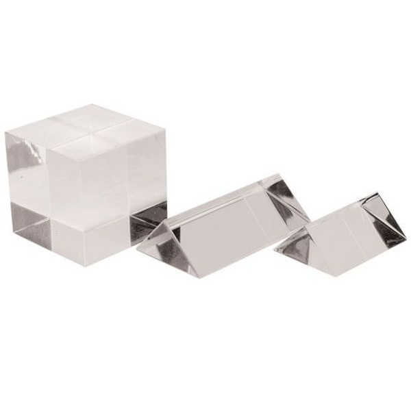 United Scientific 2" Sides Acrylic Cube, Right Angle Prisms (Qty 1) CUBA02