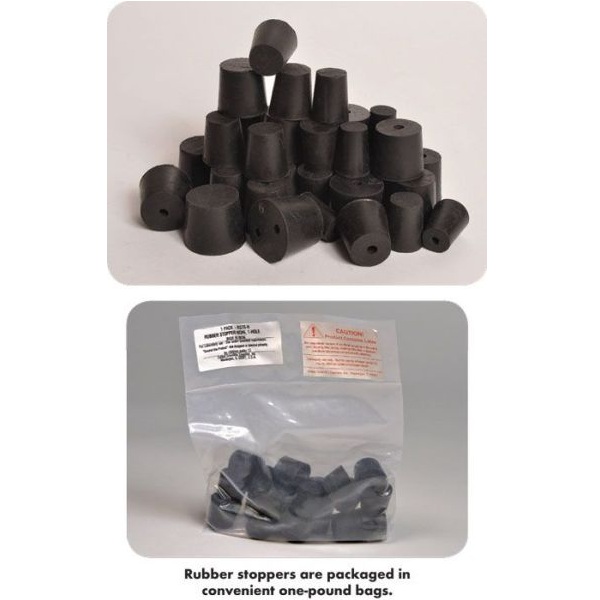 United Scientific Rubber Stoppers, 1-Hole, #000 RST000-H