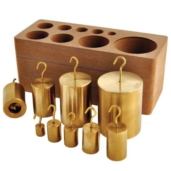 United Scientific Hooked Weight Set of 9, Brass, Double Handed WHSET9 ...