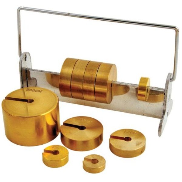 United Scientific Deluxe Slotted Weight Set of 10, Brass, With Rack ...