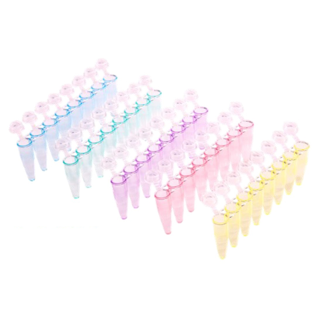 BioFlex 8-Strip Tubes with Individually-Attached, Angular, Flat Caps, 0 ...