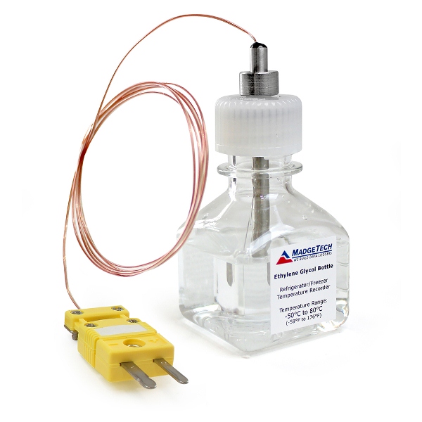 MadgeTech Glycol Bottle with Thermocouple Probe Assembly 60ml Glycol Bottle