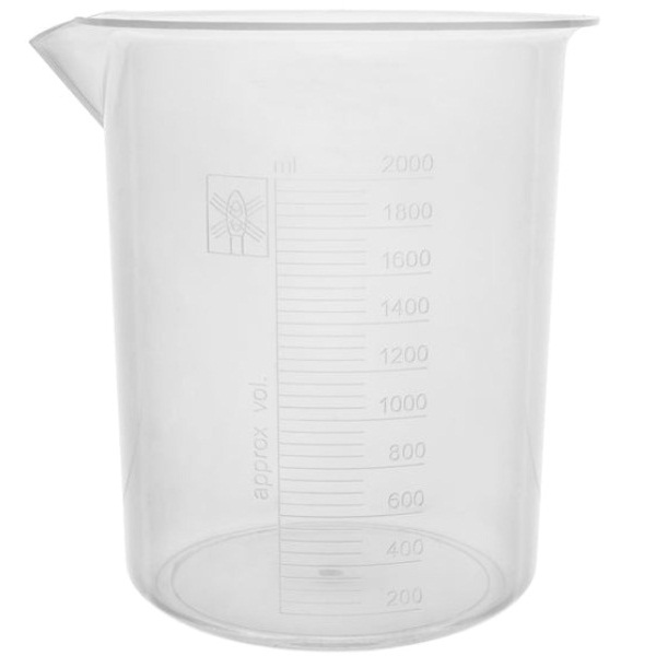 Eisco 2000ml Plastic Beaker Polypropylene - Raised Graduations CH0137F ...